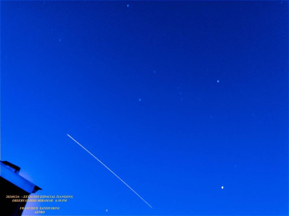 Así se vio en El Salvador el paso de la estación espacial Tiangong CSS