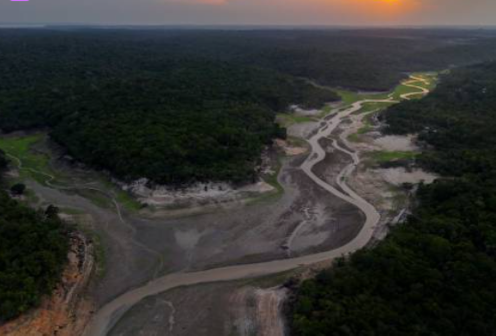 El río Amazonas se reduce en Colombia hasta un 90% por sequía